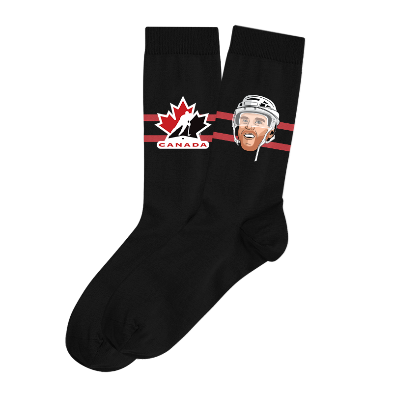 Connor McDavid Socks (Black) - Team Canada Hockey Gifts – Major League ...